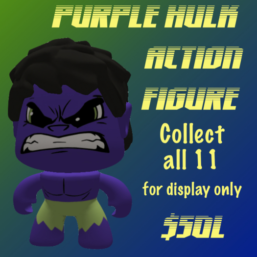 Second Life Marketplace - Purple Hulk Action Figure